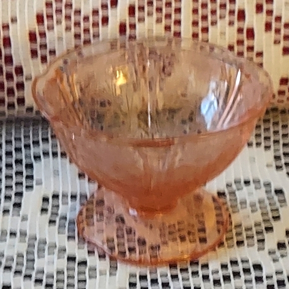 Jeanette Glass Co. | Accents | Vintage Pink Depression Glass Sherbert ...